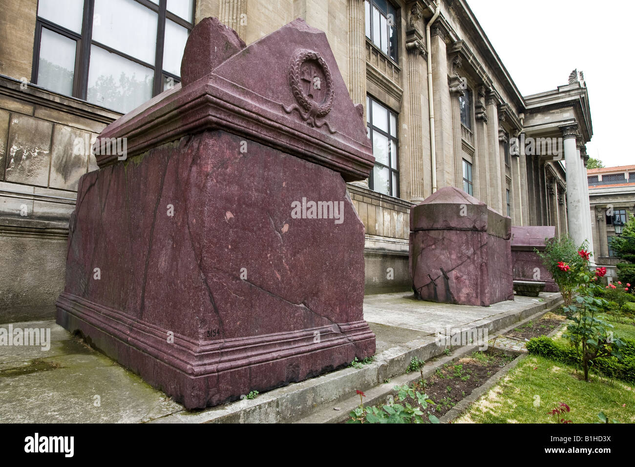 Porphyry sarcophagus in garden of Istanbul Archaelogical and Classical ...