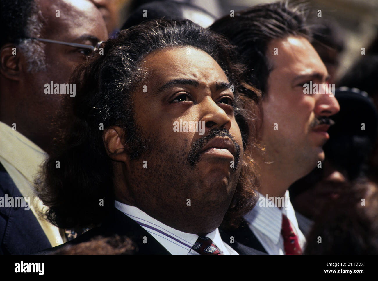 The Reverend Al Sharpton at a news conference on the steps of City Hall ...