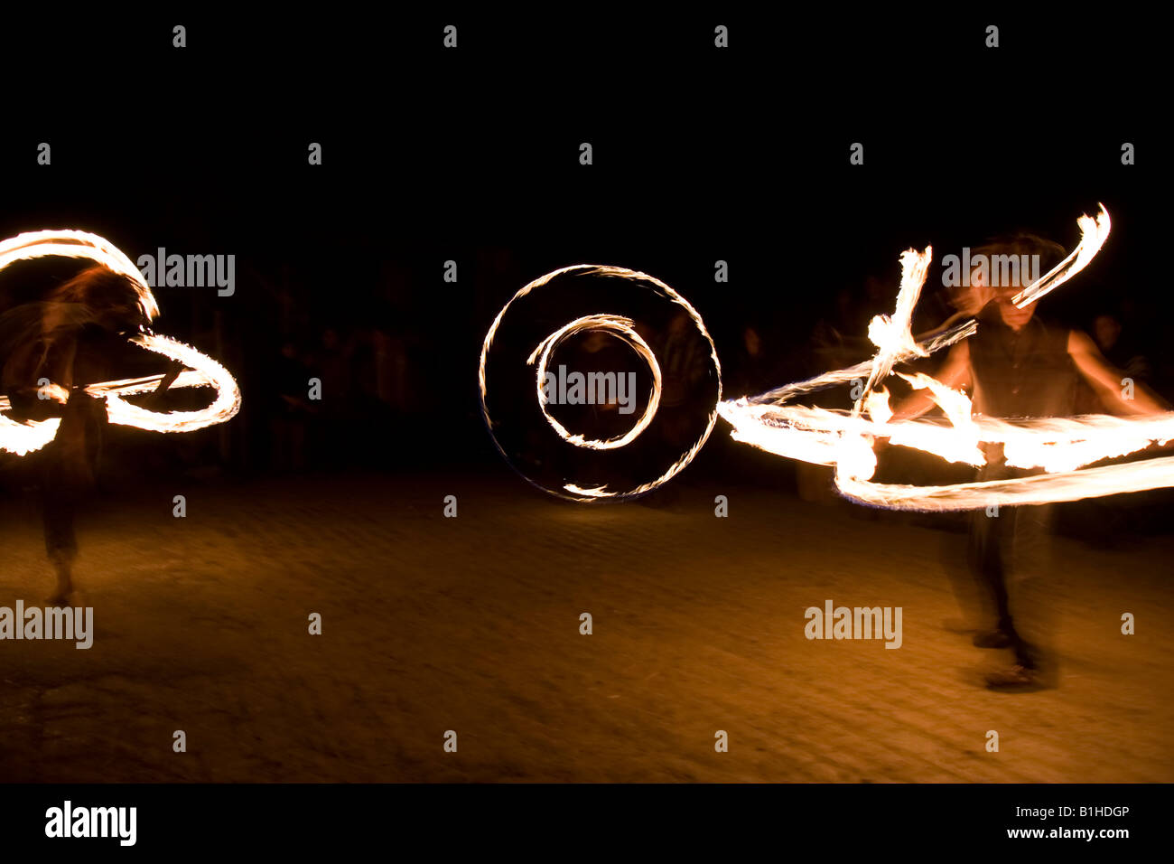Fireshow at an event in Dresden, Germany Stock Photo - Alamy