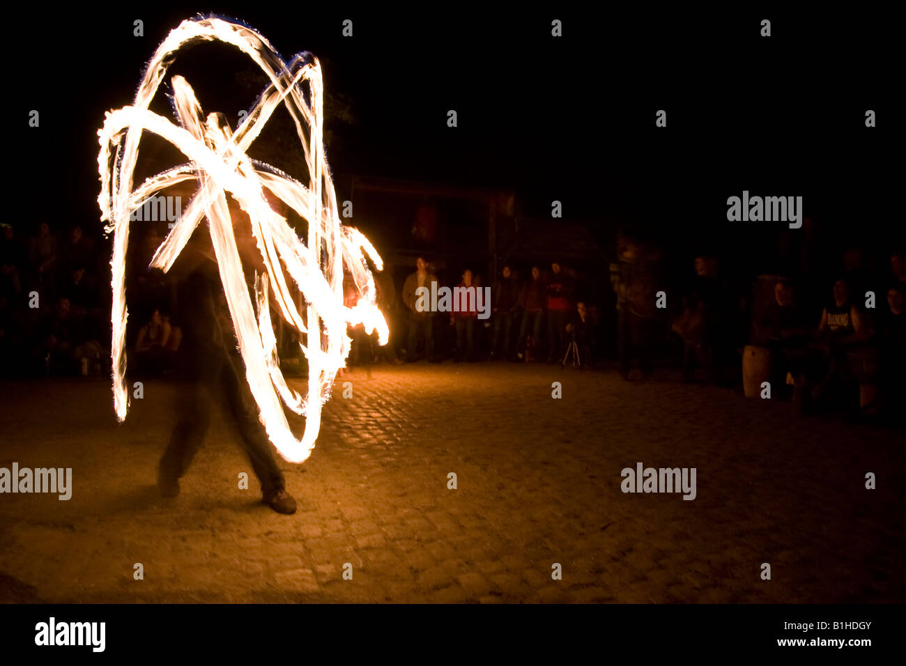 Fireshow at an event in Dresden, Germany Stock Photo - Alamy
