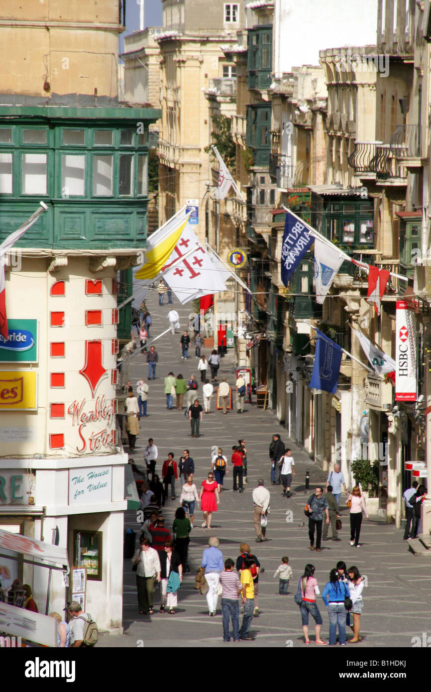 Republic Street Valetta Malta Stock Photo - Alamy