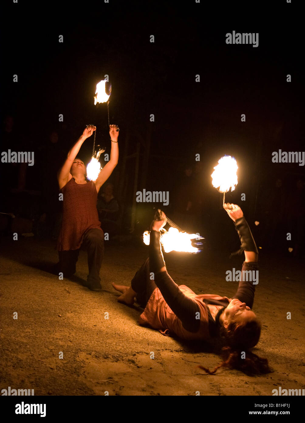 Fireshow at an event in Dresden, Germany Stock Photo - Alamy