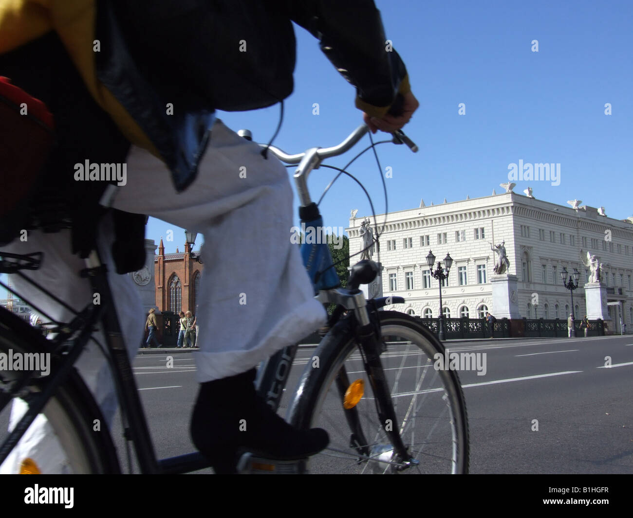 person riding bike in berlin germany Stock Photo - Alamy