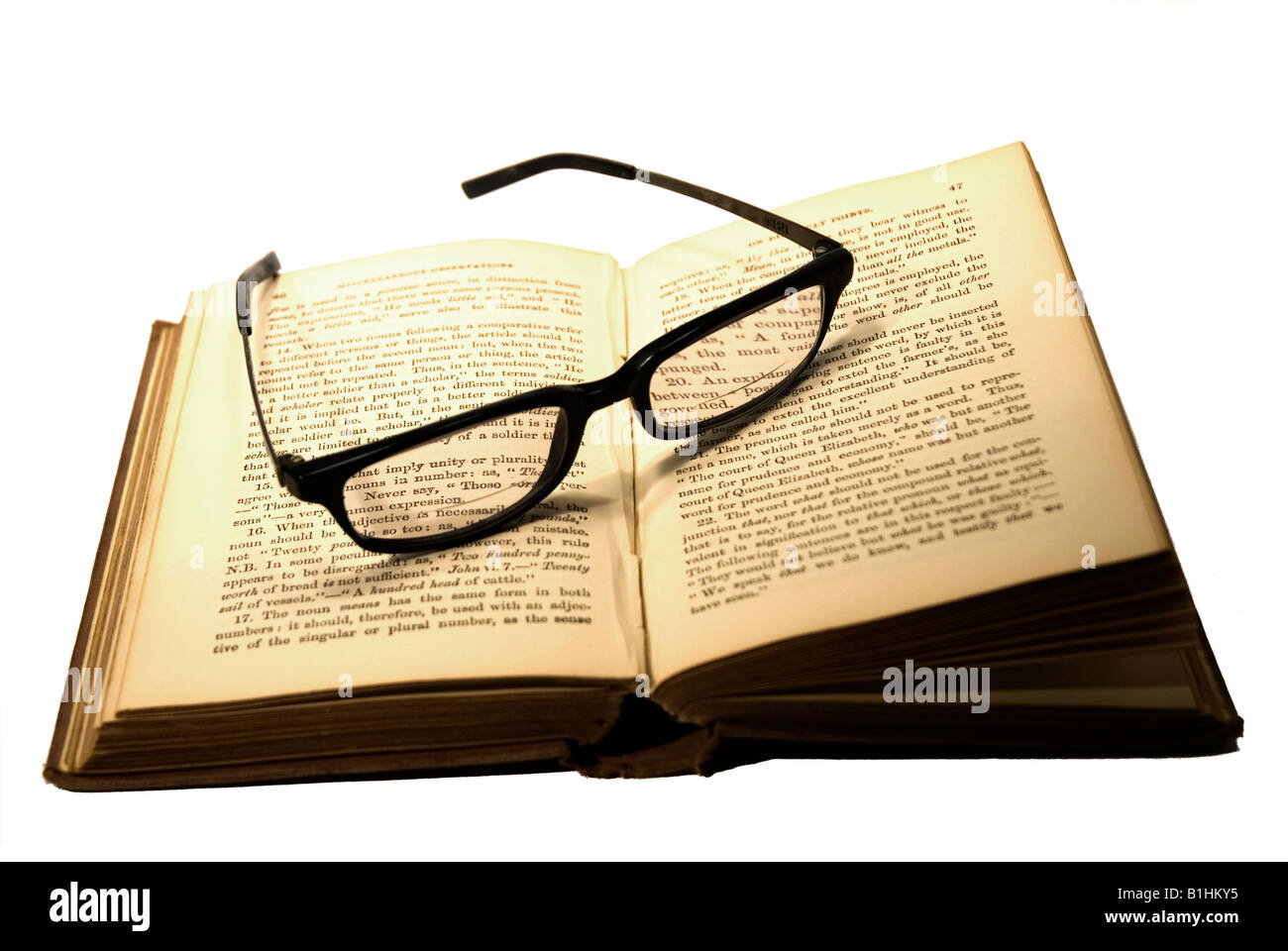 Old book dictionary spectacles hi-res stock photography and images - Alamy