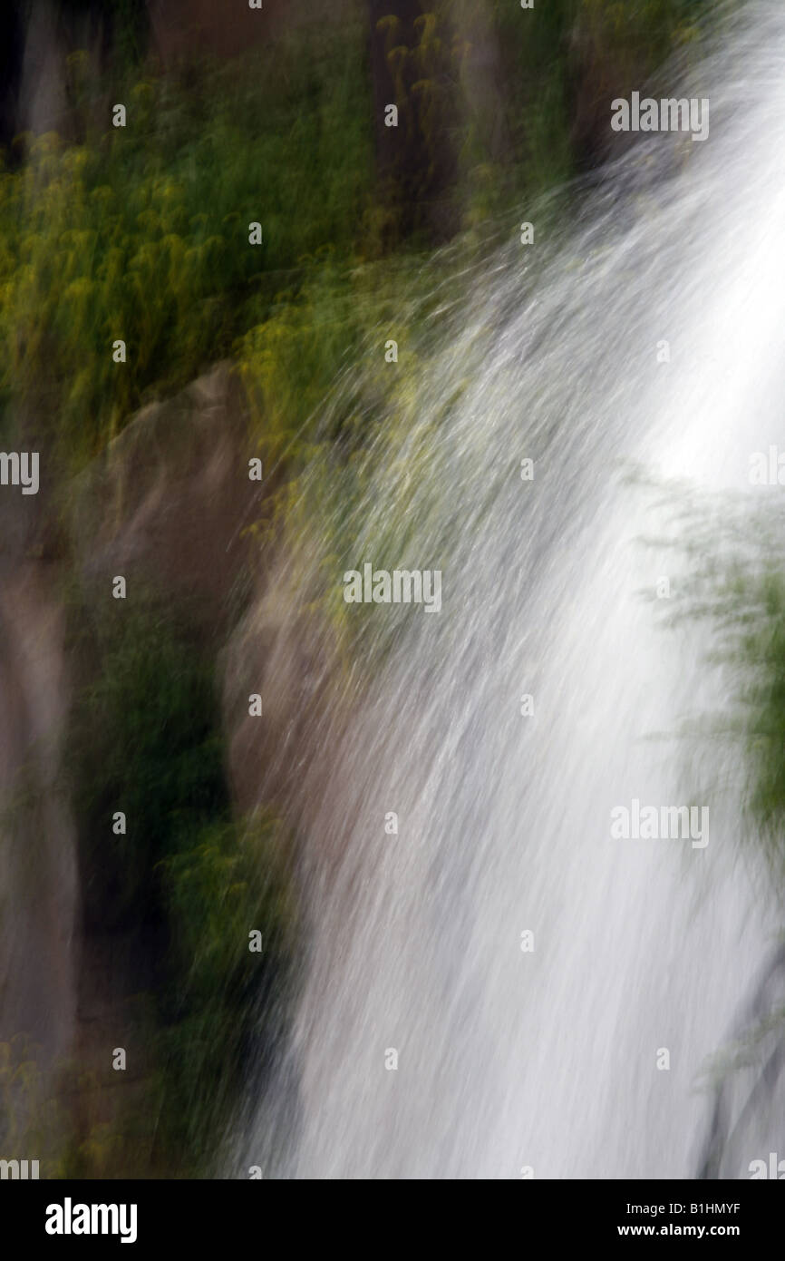 high fast river waterfall in country Stock Photo - Alamy
