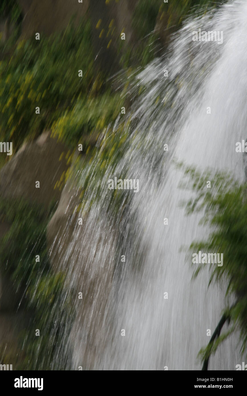 high fast river waterfall in country Stock Photo - Alamy