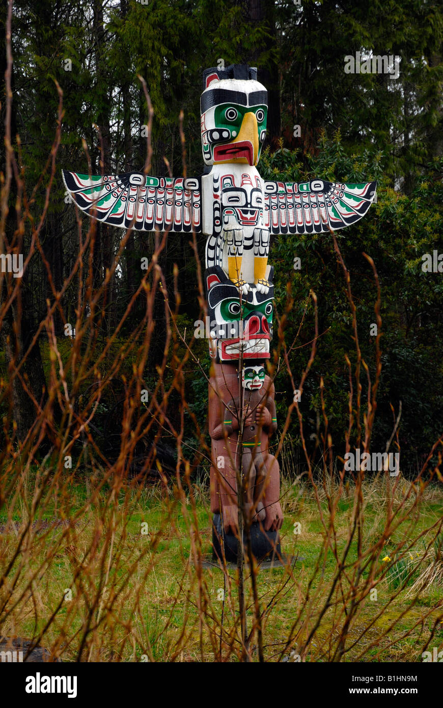 Chinook Indian Totem Poles