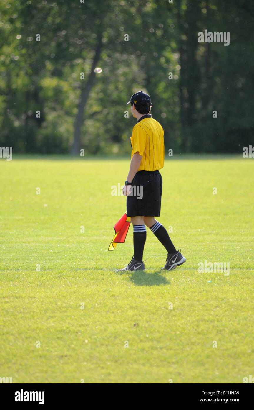 Soccer Line Referee Stock Photo - Alamy