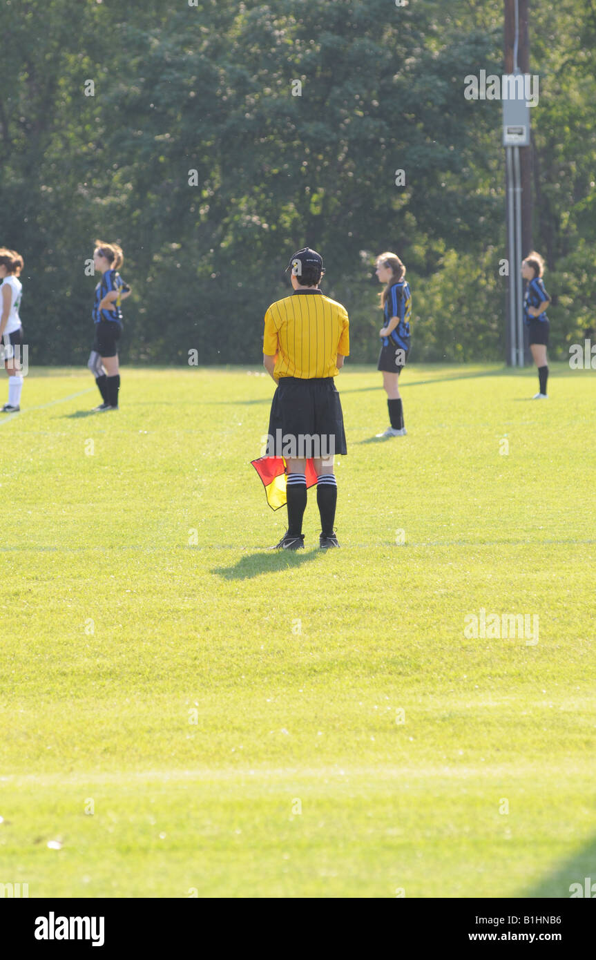 Soccer Line Referee Stock Photo - Alamy