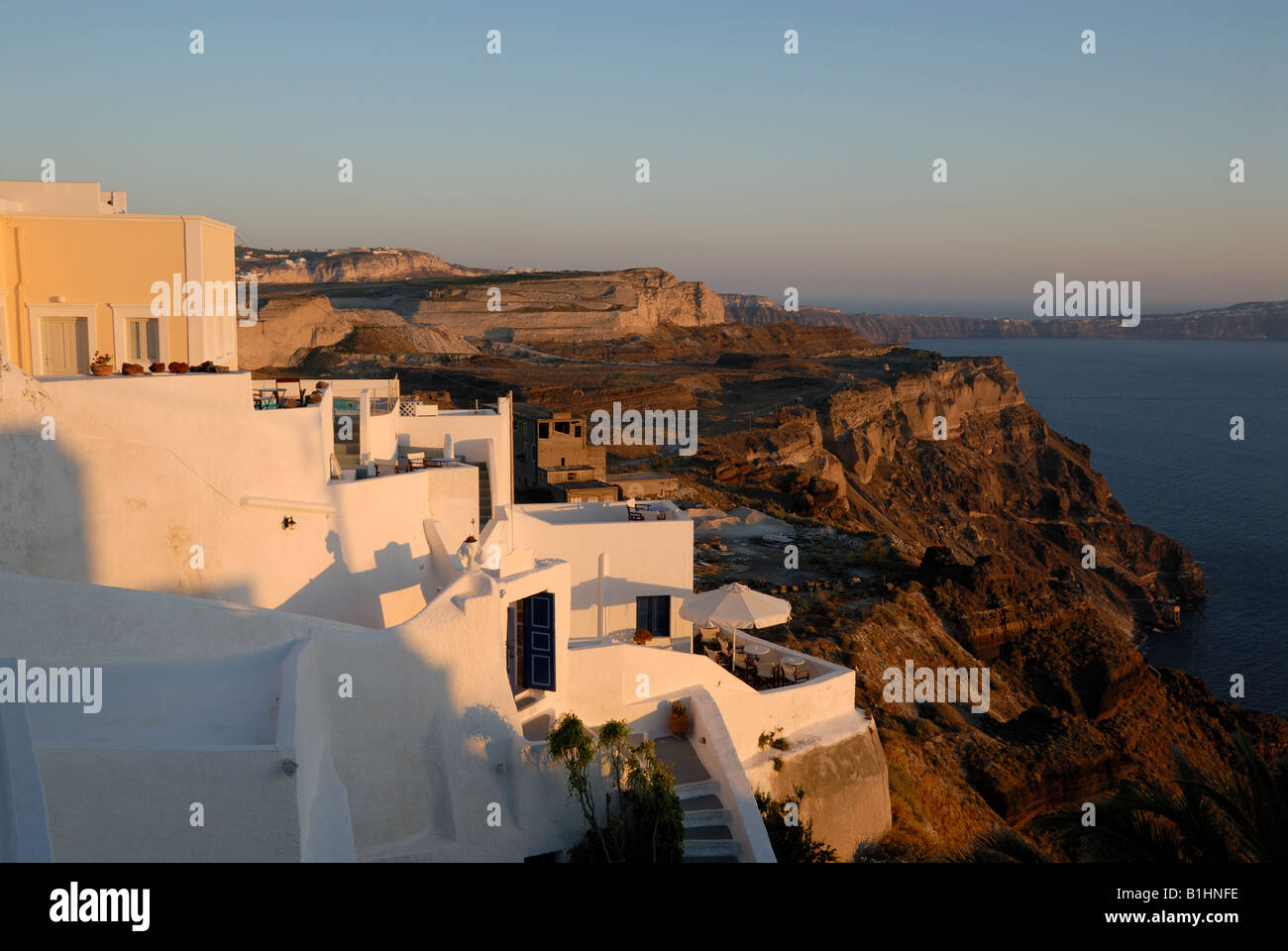 Blue greece vulcan volcano hi-res stock photography and images - Alamy