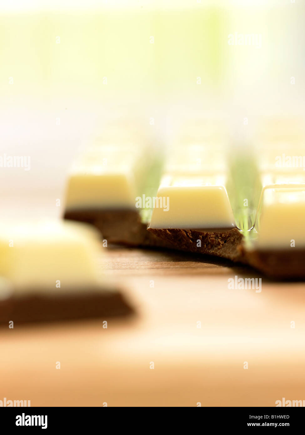 Brown and white chocolate Stock Photo - Alamy