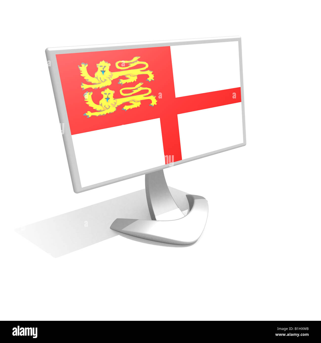 Flag of Sark Stock Photo - Alamy