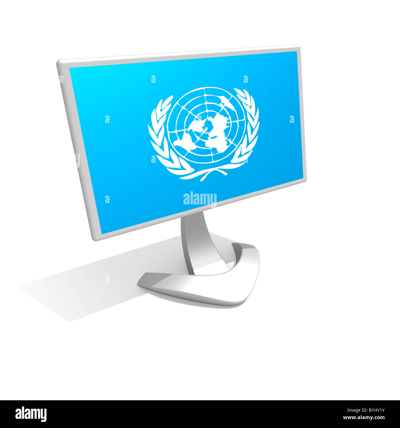 Flag of UN United Nations Stock Photo - Alamy