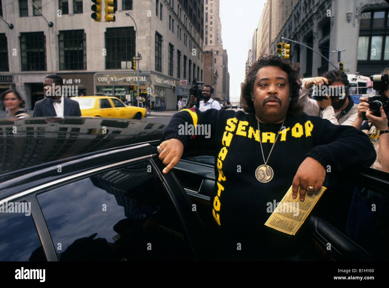New York NY 2 May 1992 The Reverend AL Sharpton, wearing his Senator ...