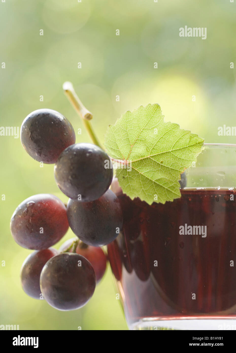 Roter Traubensaft in Glas Stock Photo - Alamy