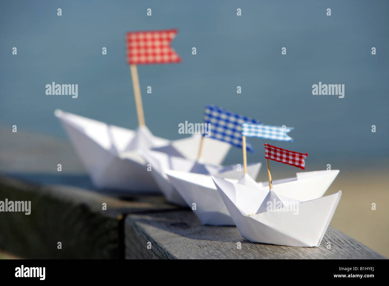 Two paper boats Stock Photo - Alamy