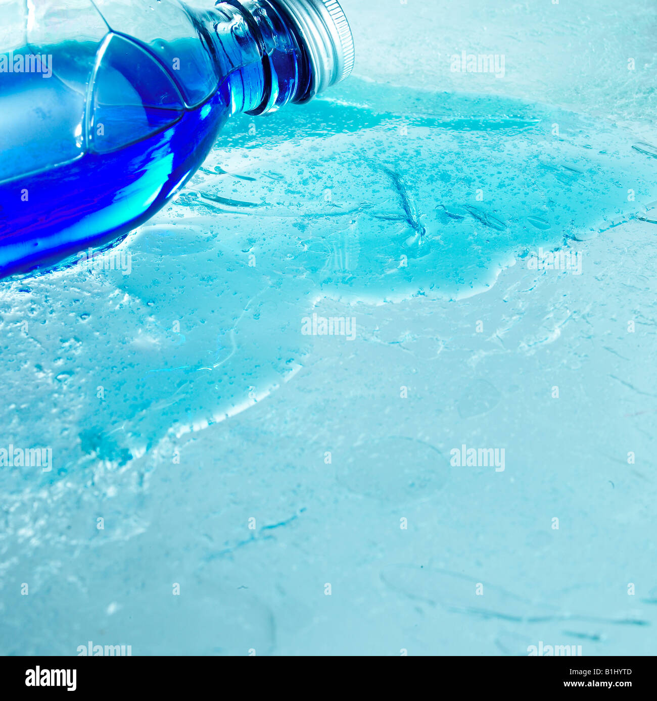 Blue liquid soap Stock Photo - Alamy