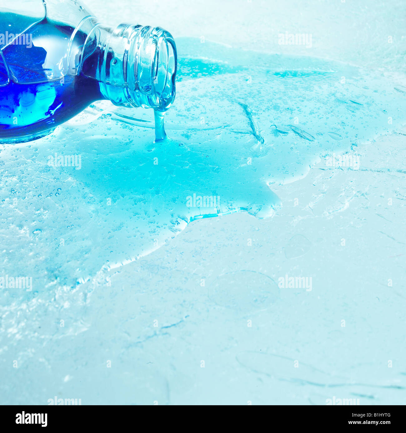 Blue liquid soap Stock Photo - Alamy