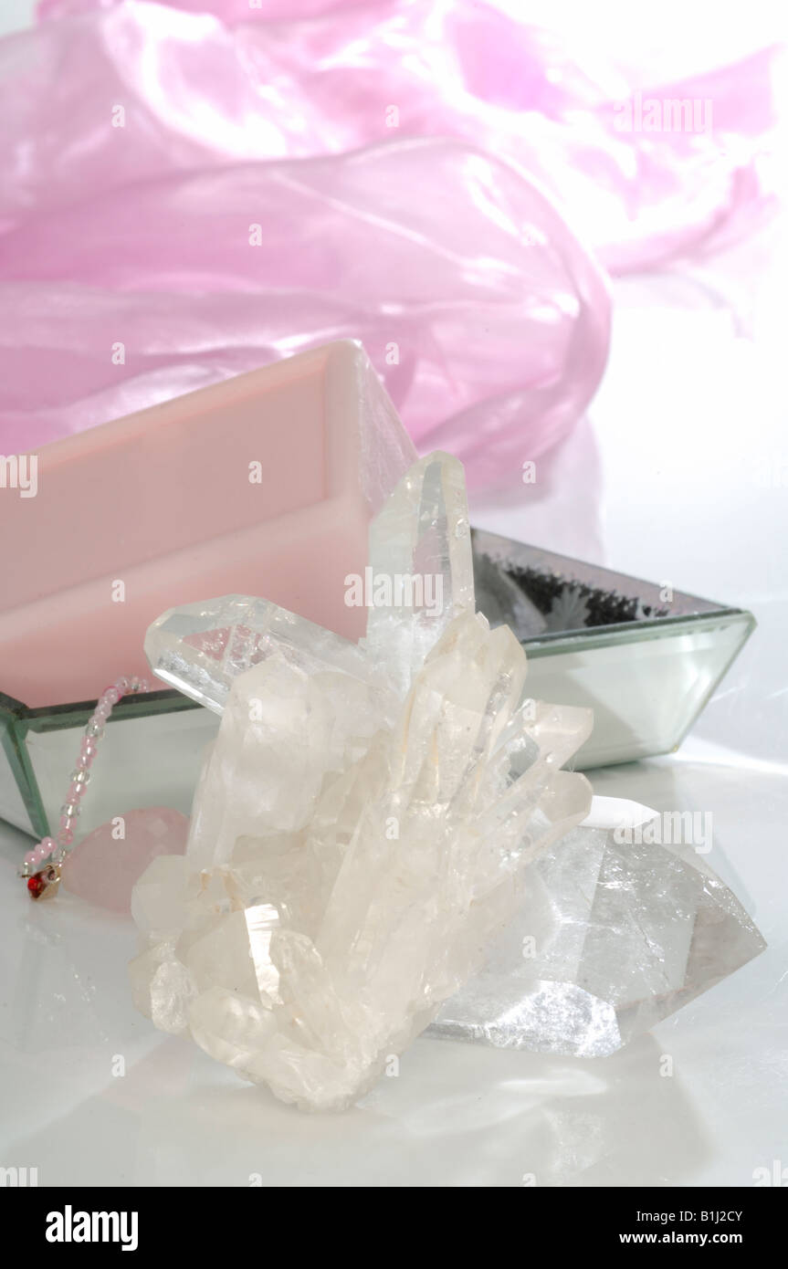 Rock crystal and soap Stock Photo - Alamy