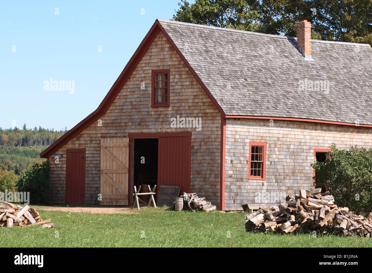 Building on a farm, Ross Farm Museum, New Ross, Nova Scotia, Canada ...