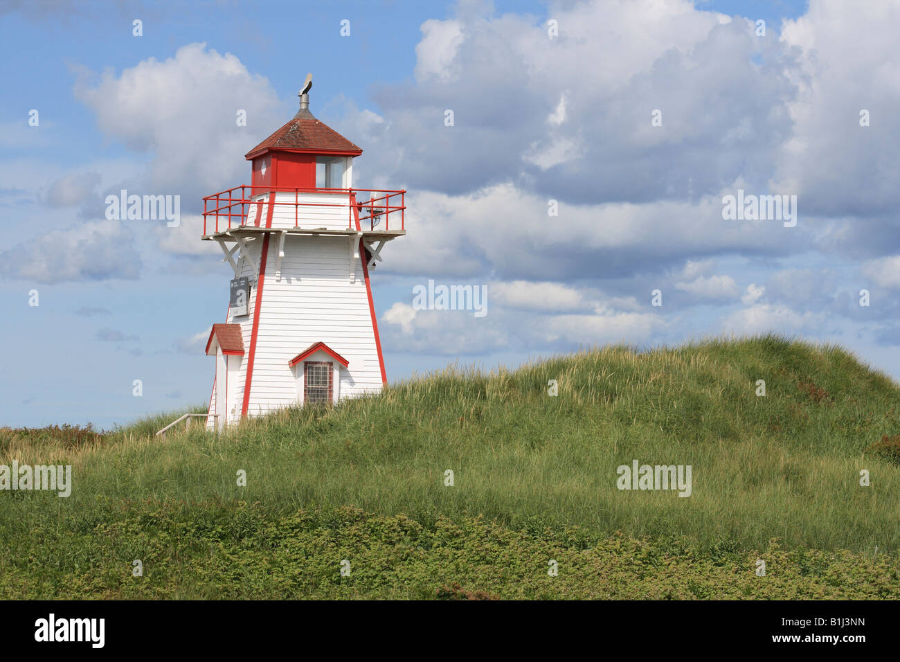 Lighthouse on a landscape, Covehead Harbour Lighthouse, Covehead ...