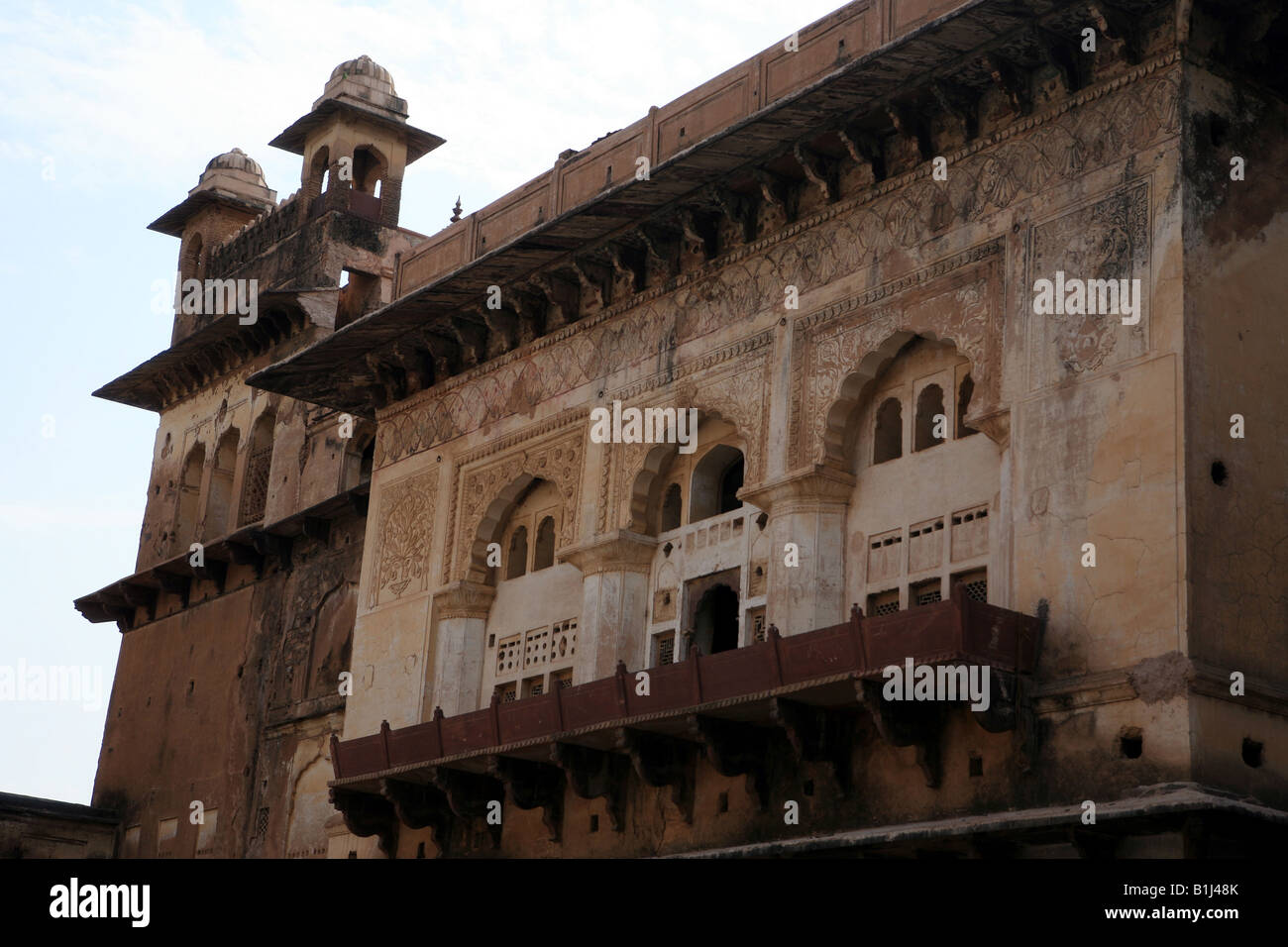 Raj Mahal or palace Orchha Central India Stock Photo - Alamy