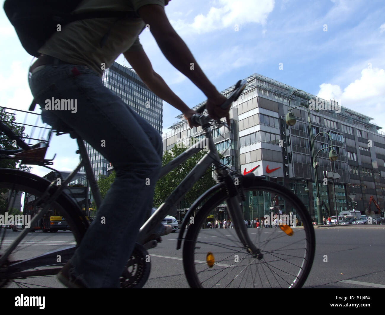 person riding bike in berlin germany Stock Photo - Alamy