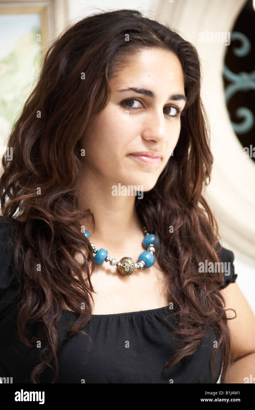 Face portrait of beautiful attractive Maltese young woman Romina with ...