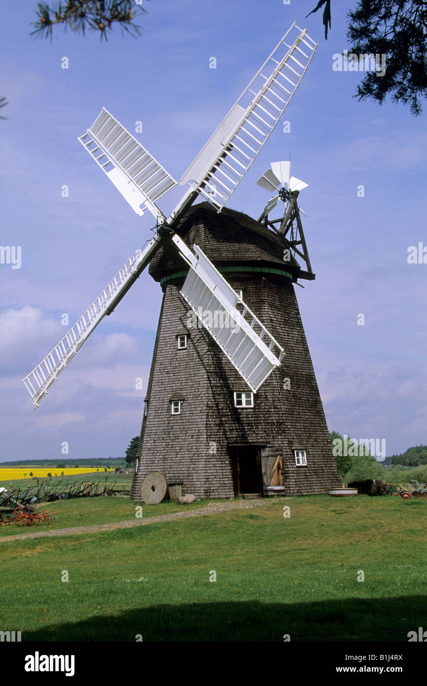 Dutch wind mill at Old Schwerin, Germany Stock Photo - Alamy