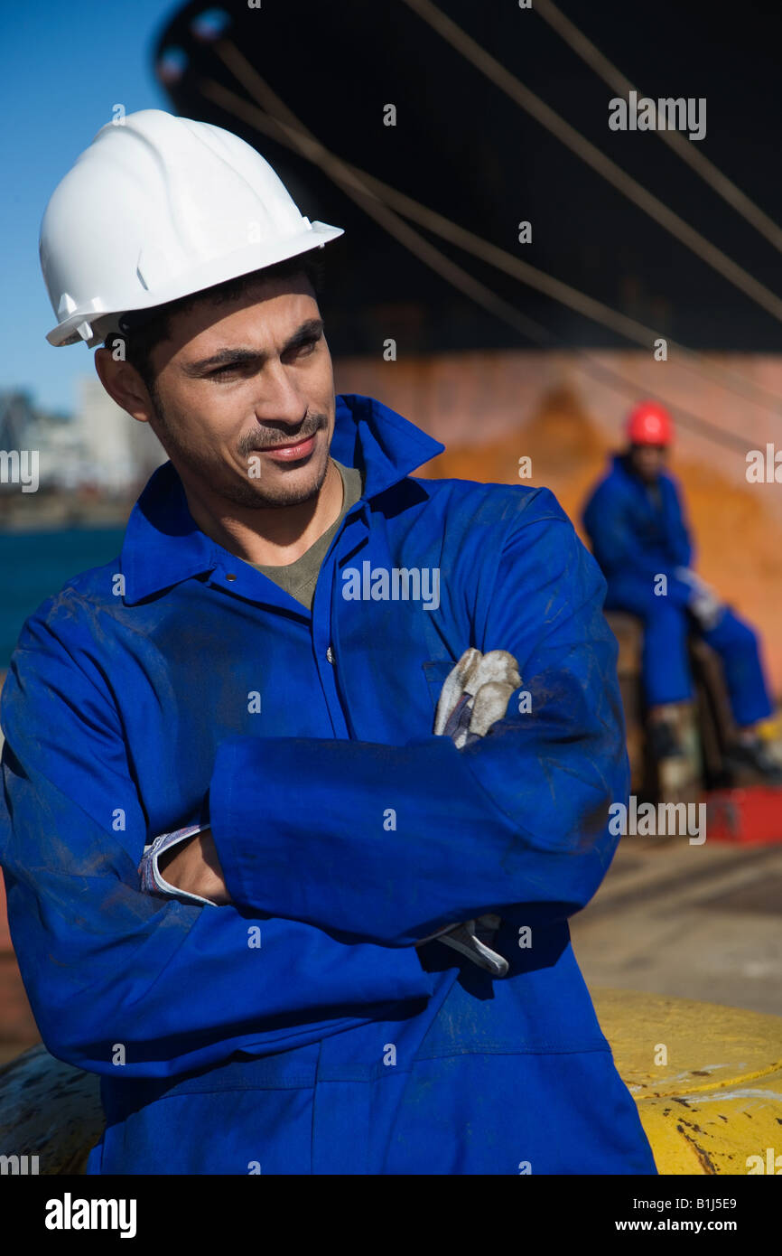 Portrait of a harbour worker Stock Photo - Alamy