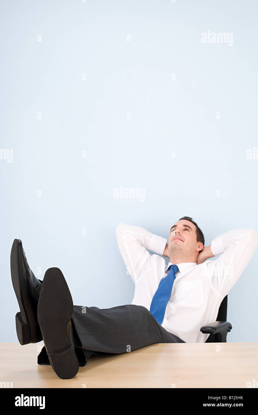 Office worker taking a break Stock Photo - Alamy
