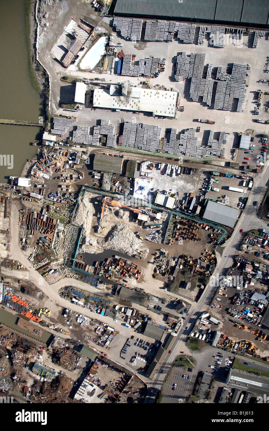 Aerial view east of Manford Industrial Estate Erith Rands River Thames ...