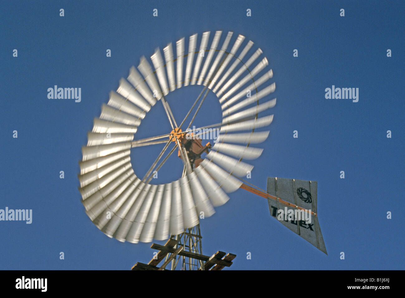 Typical windwheel at a farm in the Namib desert pumping water to the ...