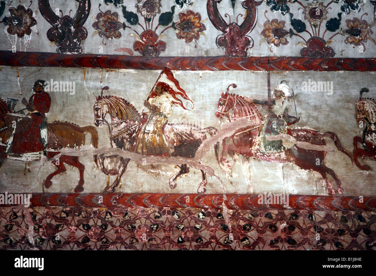 Interior of the Raj Mahal or palace Orchha Central India Stock Photo ...