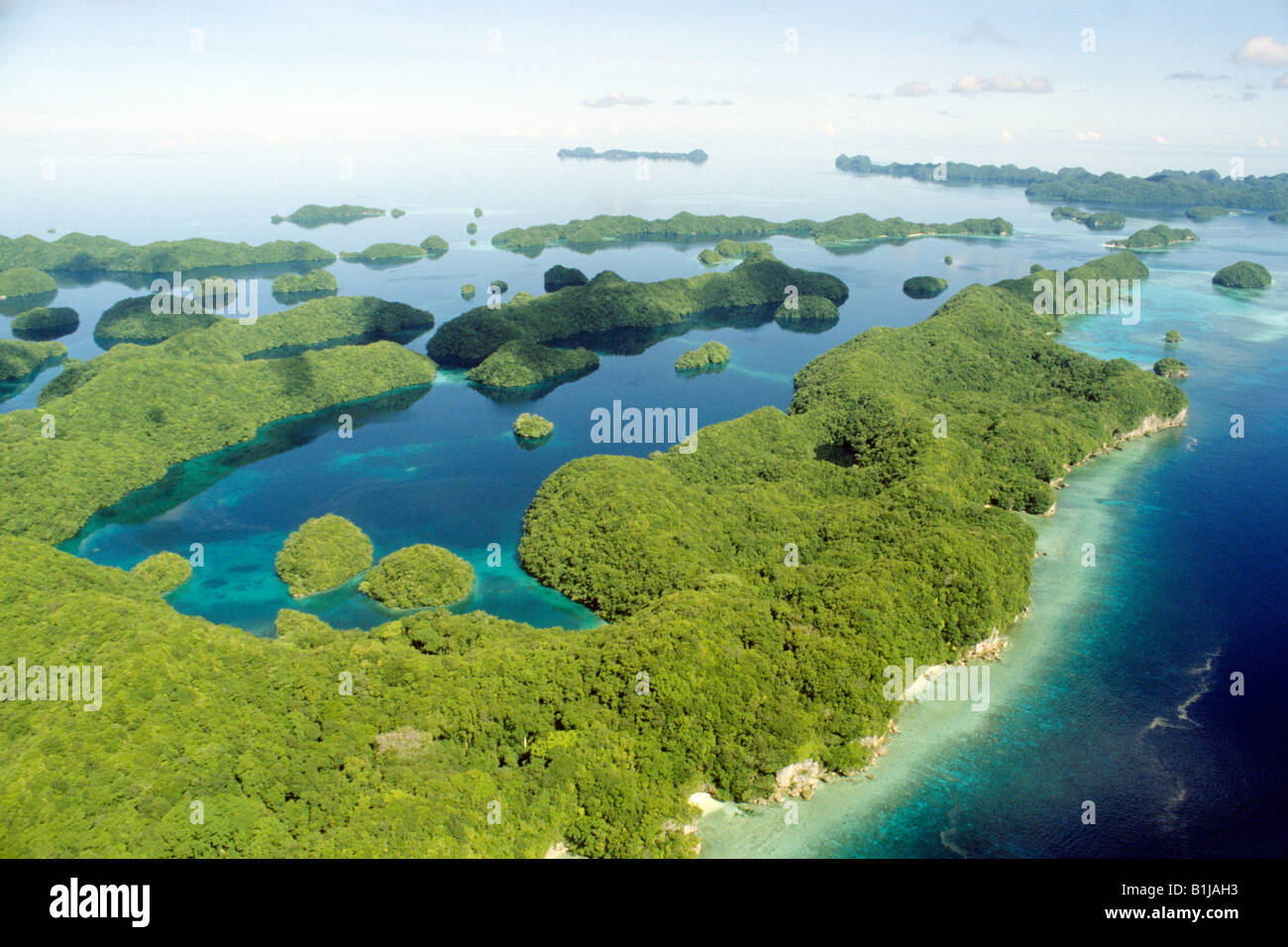 Aerial view of Palau Stock Photo - Alamy