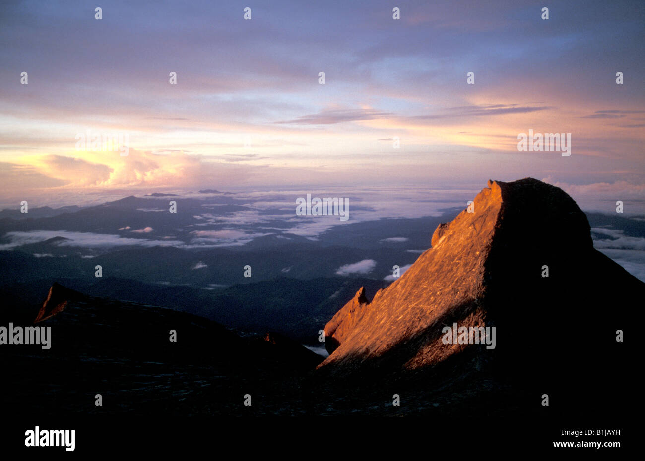 Sabah sunrise peak mountain kinabalu landforms natural geographic ...