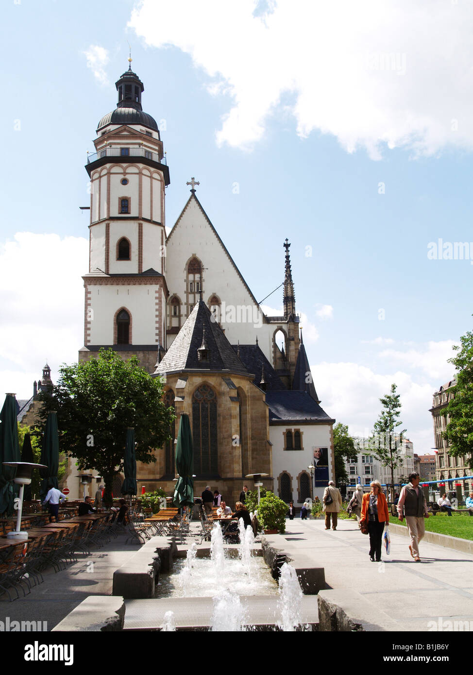 city view with church, Germany, Saxony, Leipzig Stock Photo - Alamy