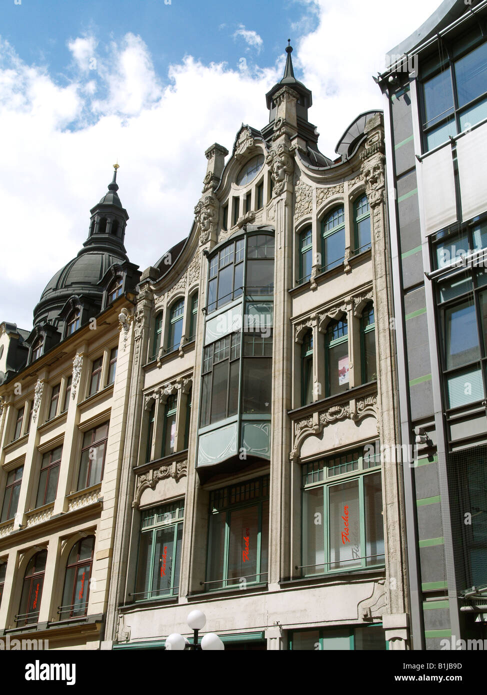 Leipzig, city view, art deco facade, Germany, Leipzig Stock Photo - Alamy