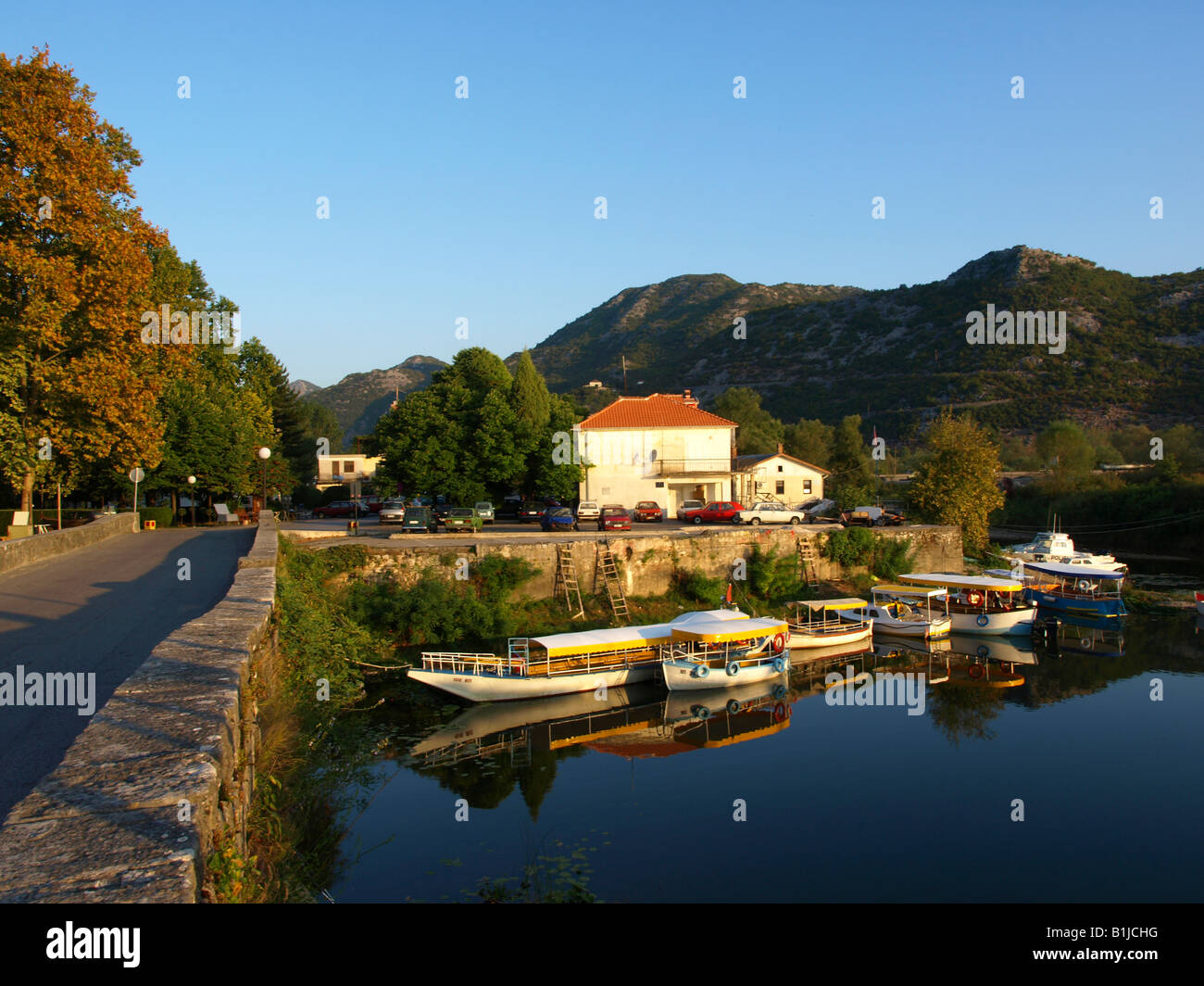 excursion boats at lake Skutari, Serbia and Montenegro Stock Photo - Alamy