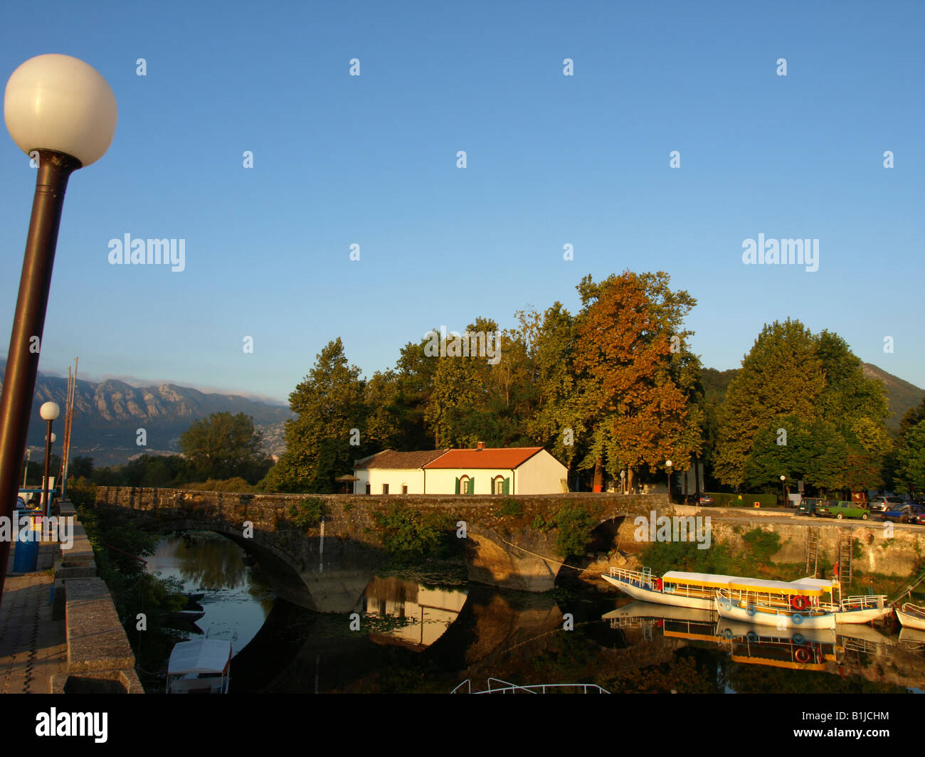 excursion boats at lake Skutari, Serbia and Montenegro Stock Photo - Alamy