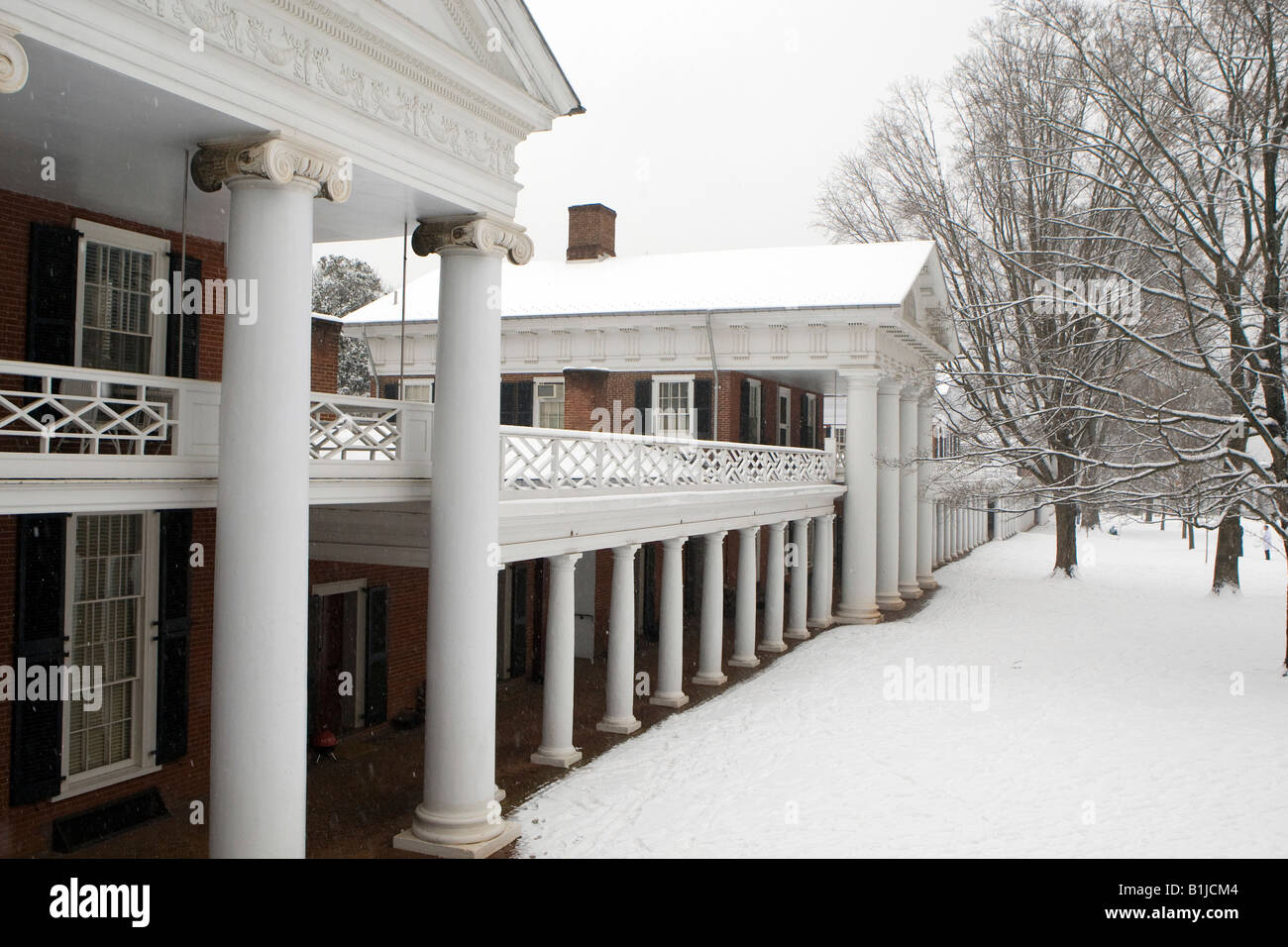 Pavilions and dorm rooms along The Lawn on the Grounds of The ...