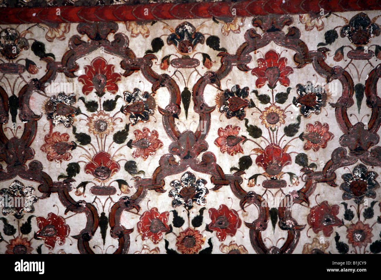 Interior of the Raj Mahal or palace Orchha Central India Stock Photo ...