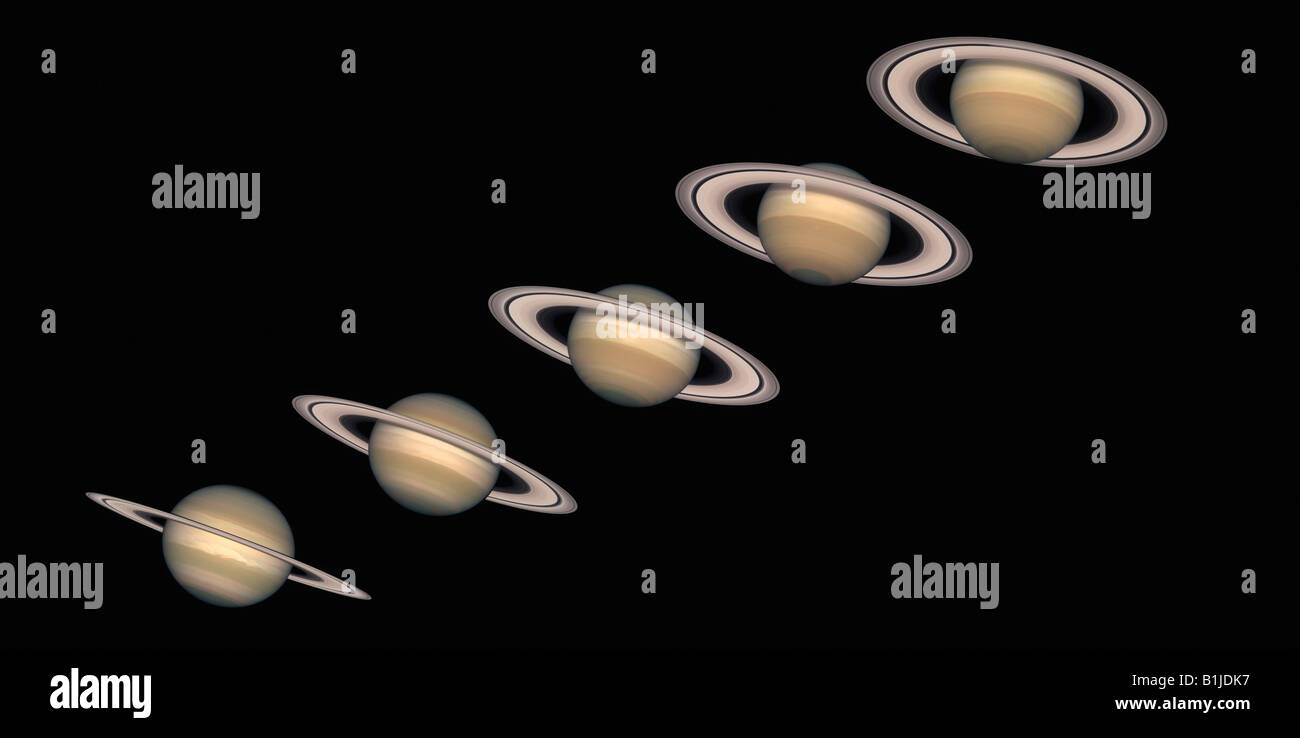 Saturn through the seasons Stock Photo - Alamy
