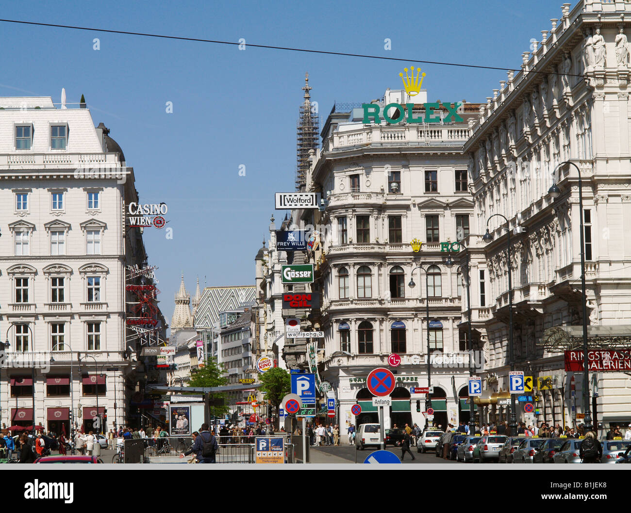shopping street Kaerntner street, Austria, Vienna Stock Photo - Alamy