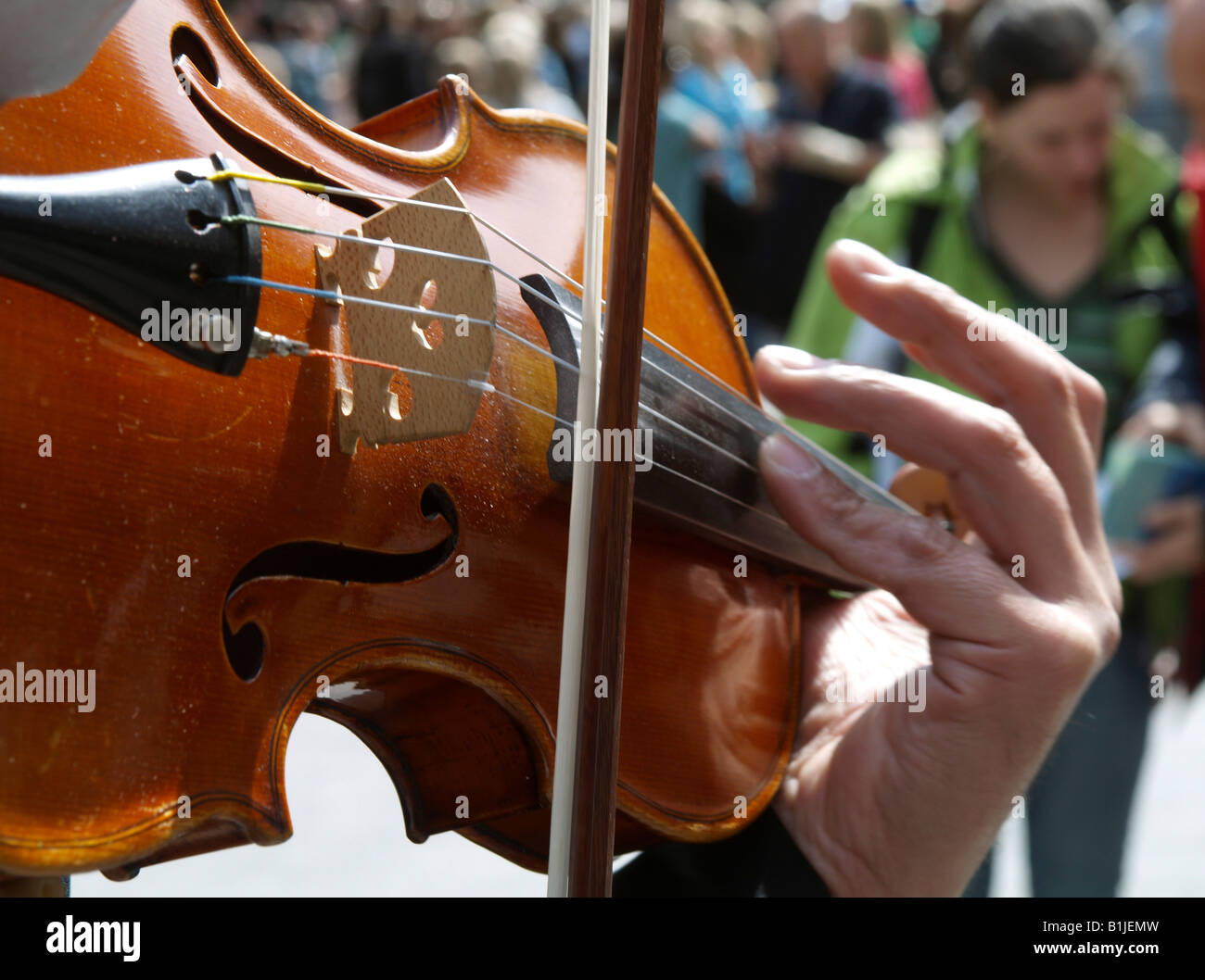 street musician with violin, Austria Stock Photo - Alamy