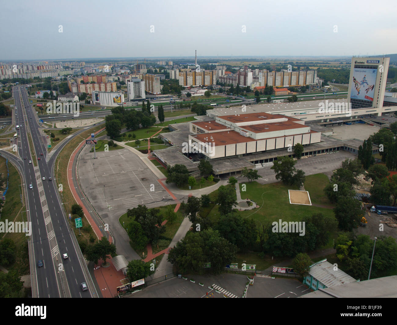 motorway and concrete housing, Slovakia, Bratislava Stock Photo - Alamy