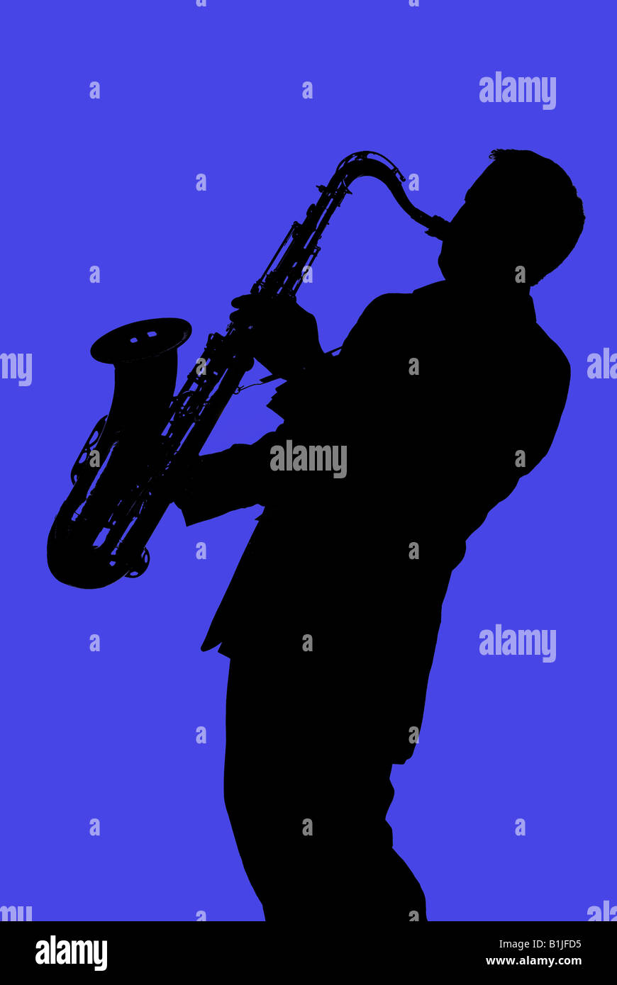 Saxophone player silhouette hi-res stock photography and images - Alamy