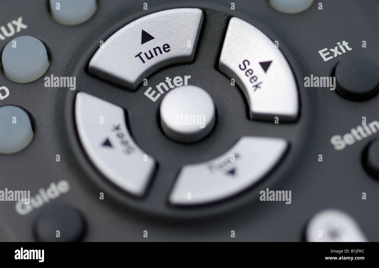 enter button and four way compensator remote control Stock Photo - Alamy