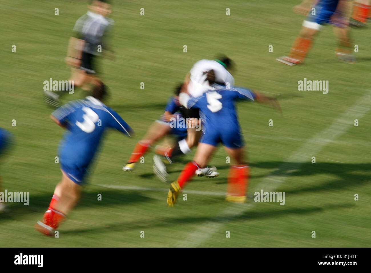 rugby action at rome sevens tournament italy 2008 Stock Photo - Alamy