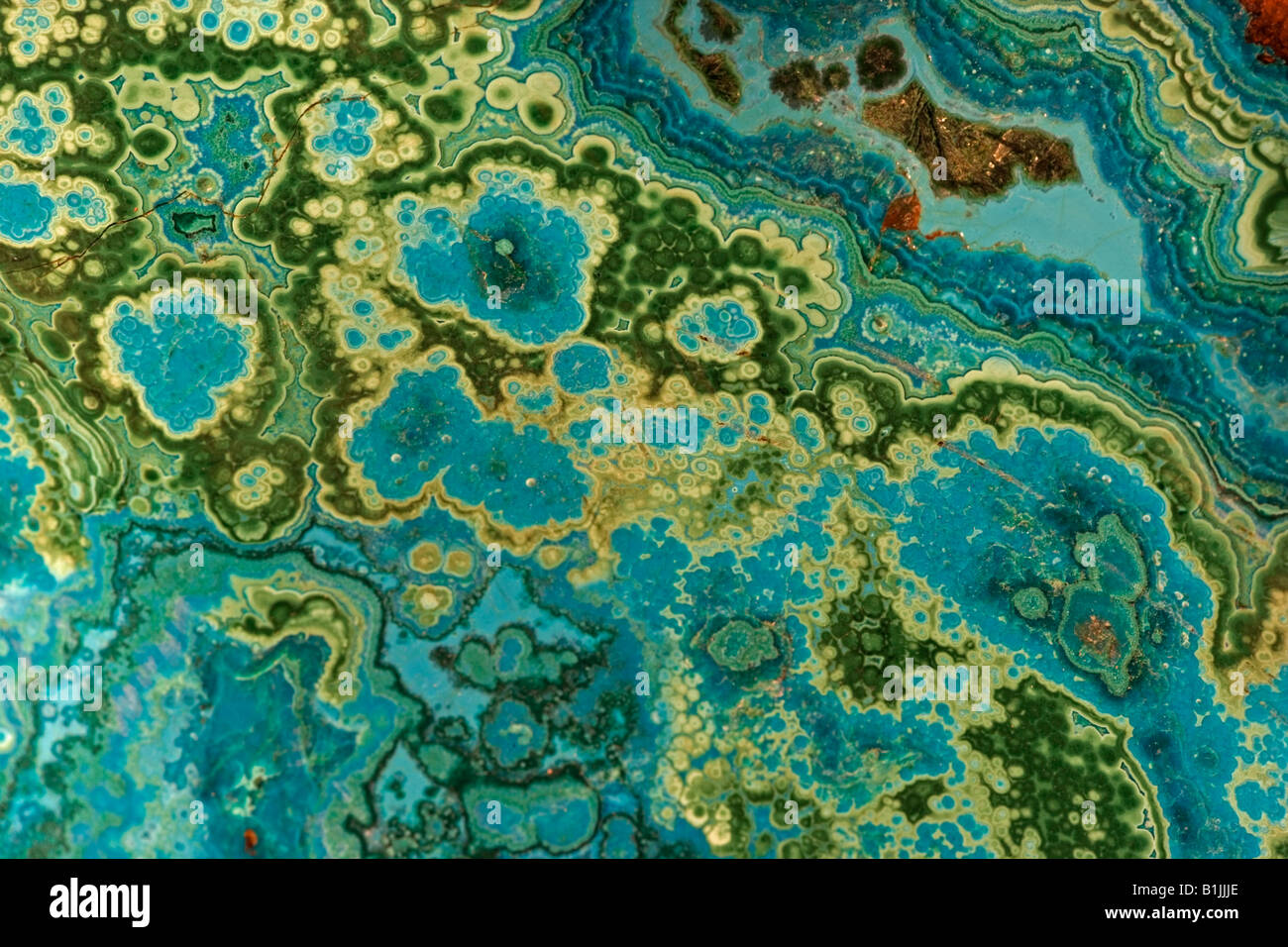 Malachite and Chrysocolla copper minerals from Bagdad Copper Mine in ...